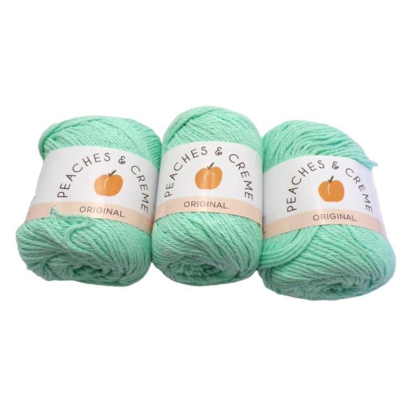 Peaches & Creme | Office | 3 Skeins Peaches Creme Cotton Yarn Mint 25 ...